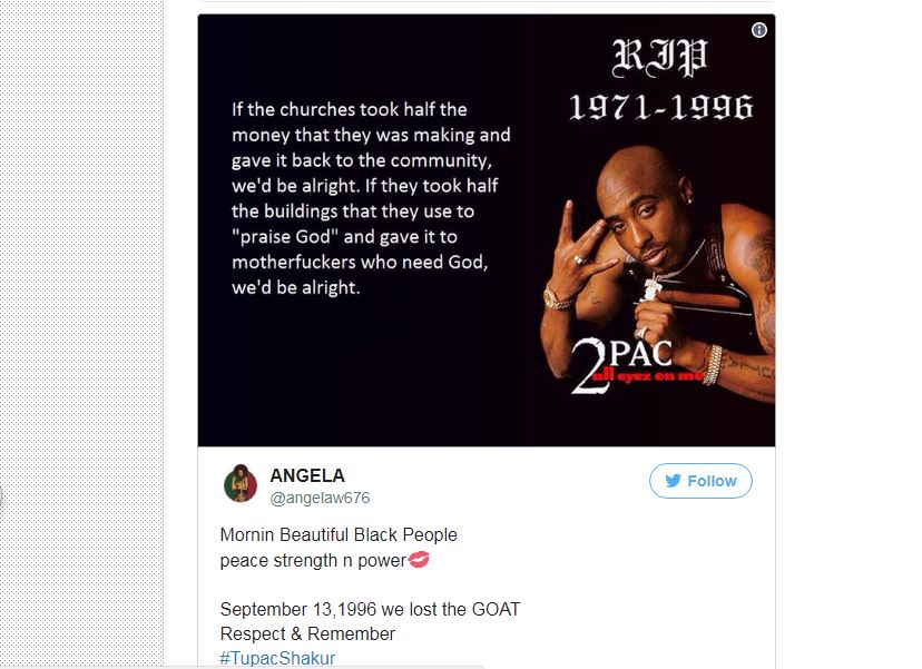 Renowned Rapper 2Pac Amaru Shakur remembered by Fans, 21 Years later ...